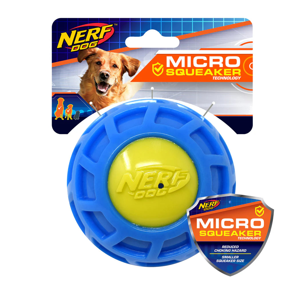 Nerf Micro Squeak Exo Ball - Large - Blue & Green - 10 cm (4 in)