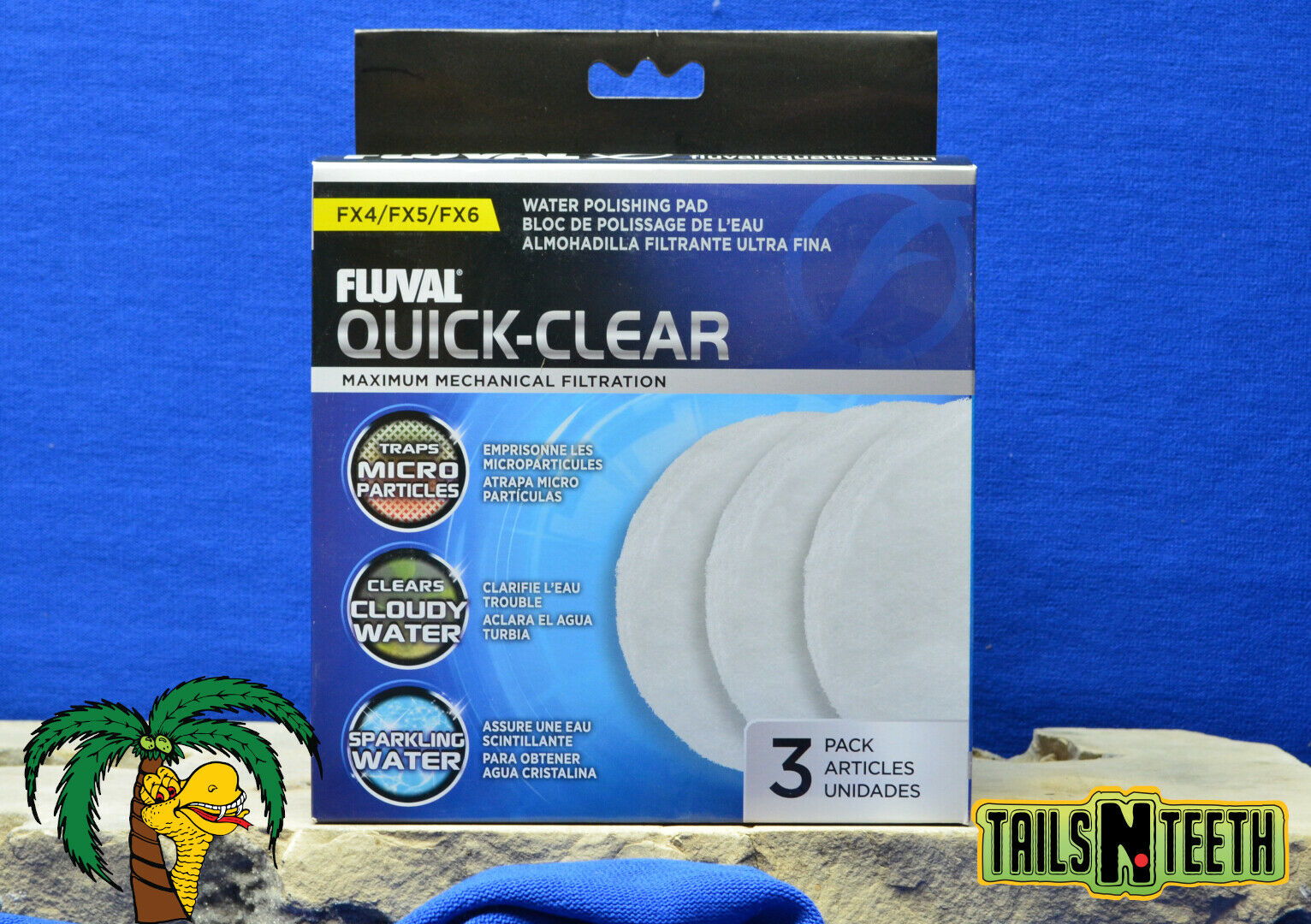 Fluval QUICK-CLEAR for Fluval FX4 / FX5 / FX6 - Polishing Pad - 3 Pack
