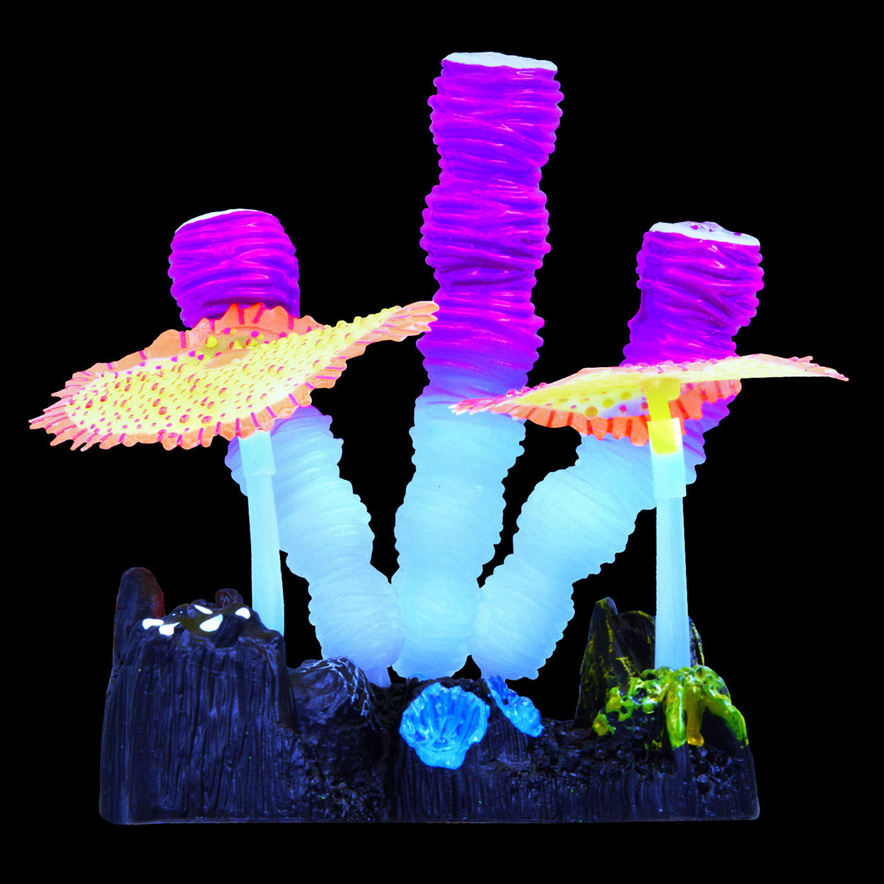Glow Action Sponge and Carpet Corals - Purple - Aquarium Ornament - Sa