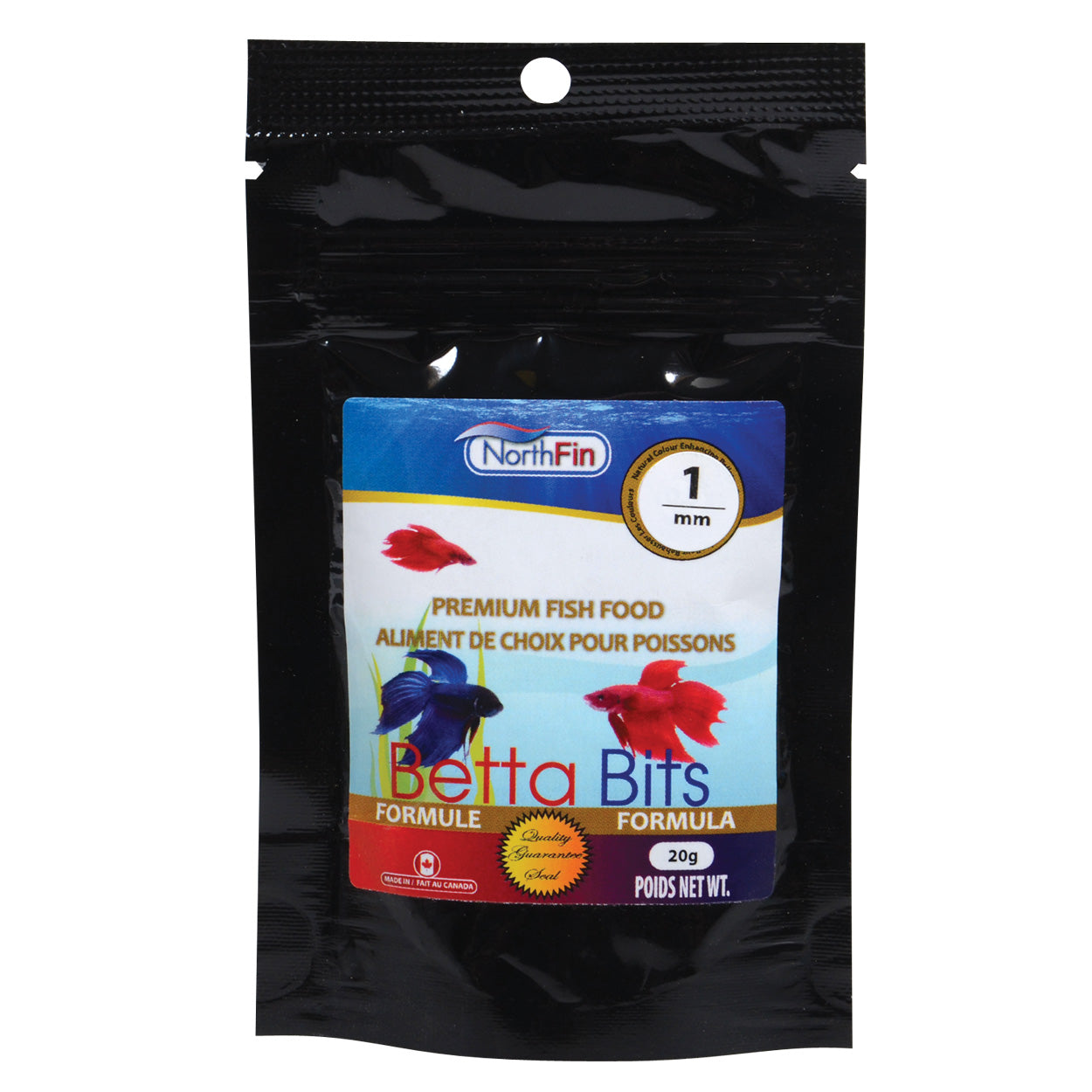 NorthFin Betta Bits Formula 20g 1mm Pellet ~ Premium Fish Food