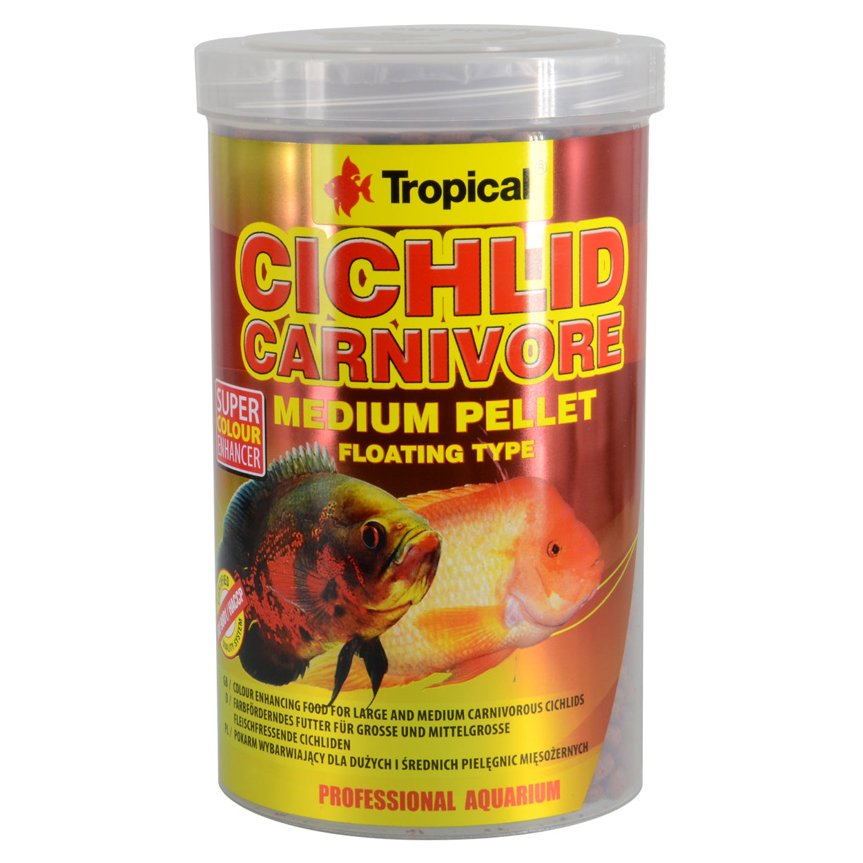 Tropical Cichlid Carnivore Medium Floating Pellets - 360 g - Super Col