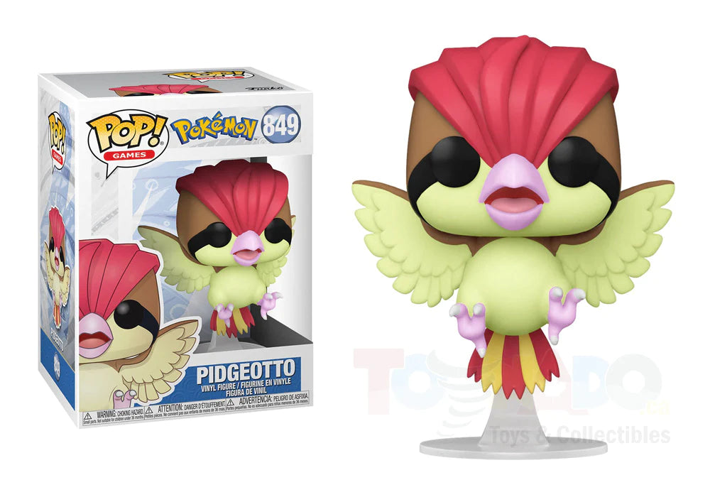 POP! GAMES #849 - PIDGEOTTO - Pokémon POP FUNKO Collectible Figure